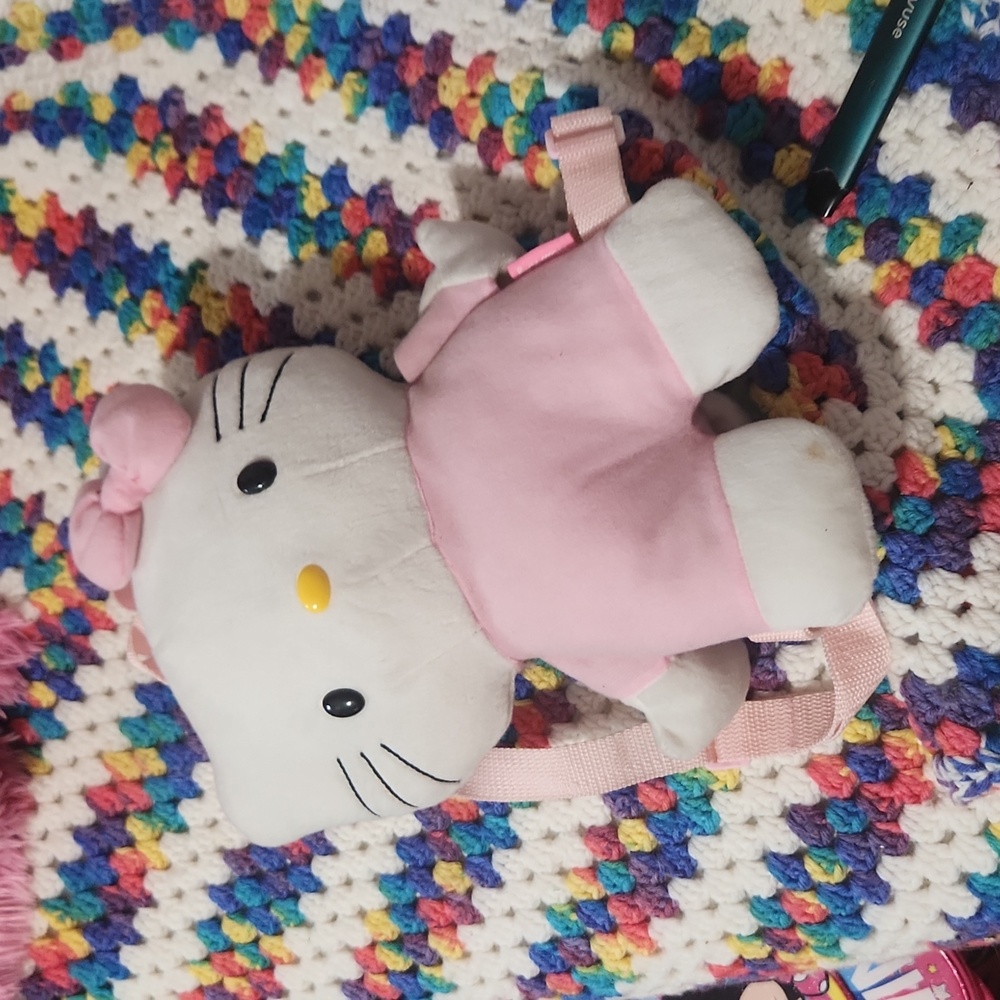Rare Hello Kitty Plush Backpack - Gem